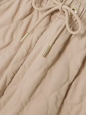 Varley Quilted Drawstring Shorts - Light Brown