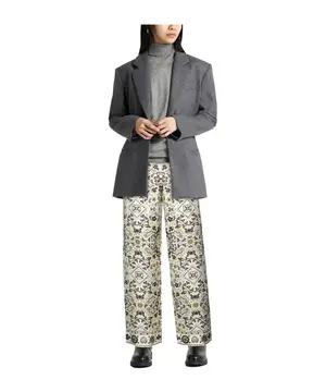 Tory Burch Wide Leg Printed Trousers