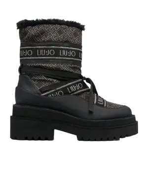 Liu Jo Monogram Print Ankle Boots