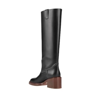 Chloé Solid Color Comfortable Leather Boots
