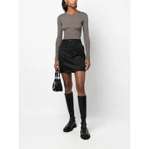 Nanushka High Waisted Straight Hem Mini Skirt