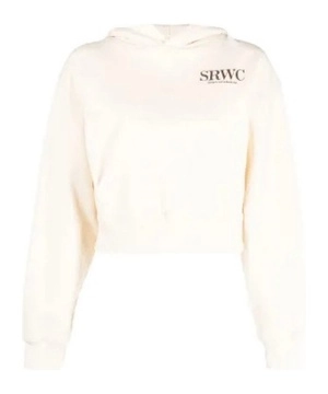 SPORTY  RICH Sporty & Rich Cotton Hoodie With Logo Print - No
