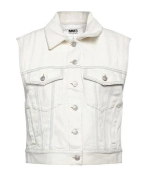 MAISON MARGIELA Denim Outerwear - White