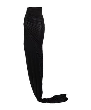 Rick Owens Minimalist Solid Color Bodycon Skirt - Black