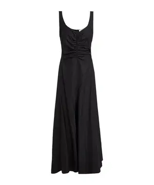 Sportmax Sleeveless Gathered Waist-tight Dress - Black