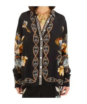 Farm Rio Buttoned Floral Shirt