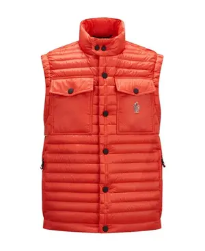 Moncler Ollon Down Gilet - Red
