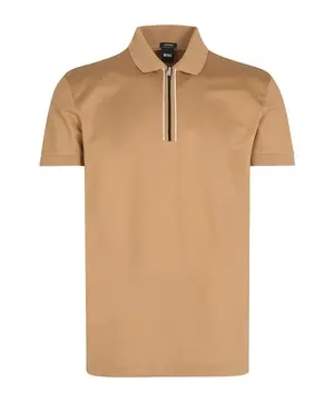 Hugo Boss Zip Detailed Short-sleeved Polo Shirt
