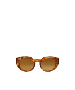 Chloé Colored Round Plastic Frame Sunglasses
