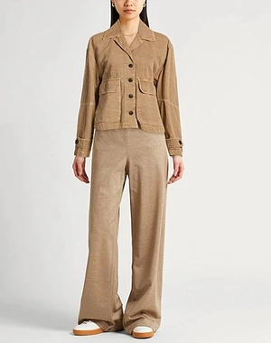 MAXCO. Max&co. Gabardine Plain Long-sleeve Jacket