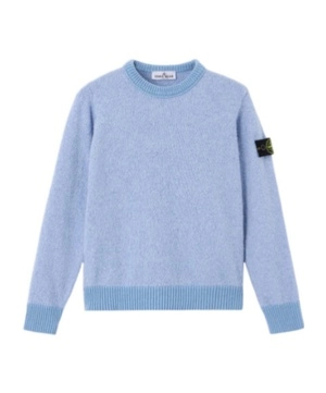 Stone Island Crewneck Jumper With Contrasting Ribbed Trims - Dust Blue Blend