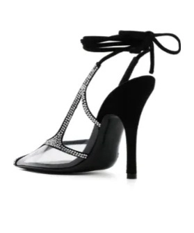 Attico Venus 100mm Crystal-embellished Pumps - Black