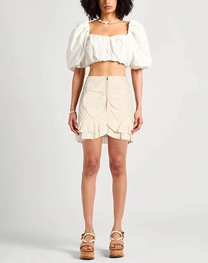 Isabel Marant Étoile Solid Color Pleated Midi Skirt