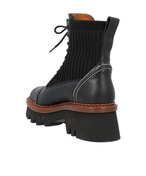 Chloé Minimalist Platform Leather Boots