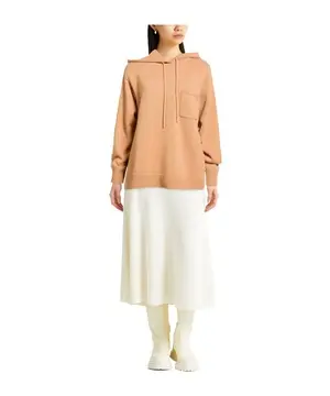 Max Mara Solid Color Knit Hoodie
