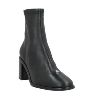 Tory Burch Solid Color Leather Ankle Boots