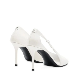 COURREGES 100mm Oblique Leather Pumps
