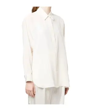 NILI LOTAN Sheer Silk Long-sleeve Shirt