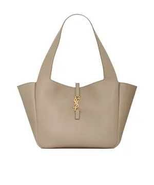 Saint Laurent Saint Laurent Le 5 À 7 Small Bea Grain Leather Handbag Light Cumin