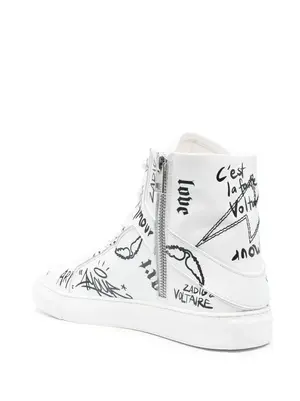 Zadig&Voltaire High Flash High-top Leather Sneakers