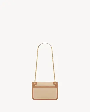 Saint Laurent Niki Mini En Toile Et Cuir