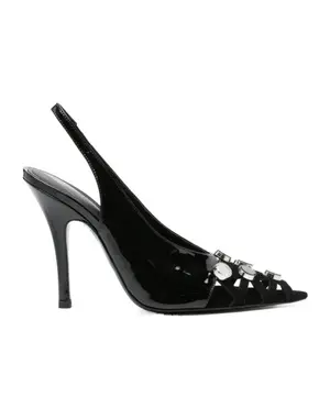 Attico 110mm Fiona Pumps With Rivet Embellishments - Black