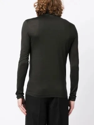 Nanushka High-neck Wool Top With Front Zip
