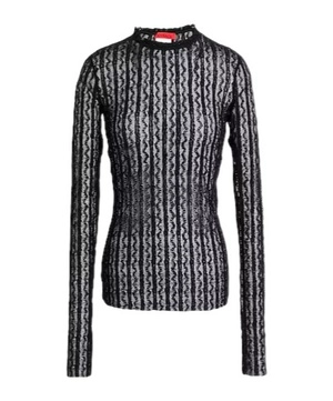 MAXCO. Max&co. Lace Long Sleeve Top - Black