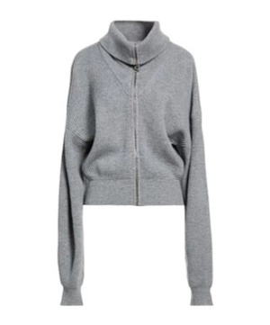 Sportmax Long Sleeve Zip Up Cardigan - Gray