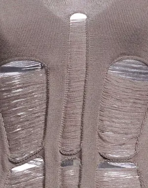 Rick Owens Solid Color Wool Knit Vest