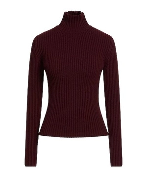 Max Mara Solid Turtleneck Knit Top - Brown