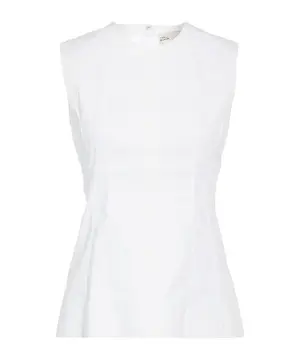 Tory Burch Sleeveless Solid Top - White
