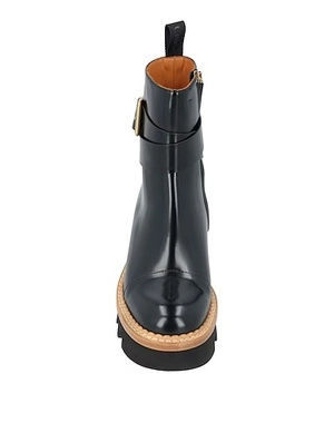 Chloé Patent Leather Block-heel Boots