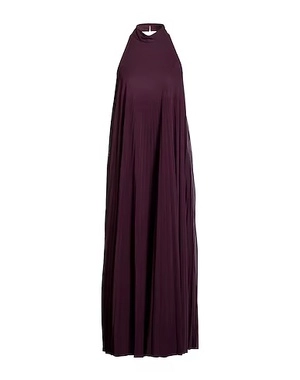 MAXCO. Pleated Halterneck Maxi Dress