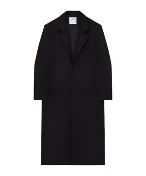 COURREGES Tailored Long Wool Blend Coat - Black