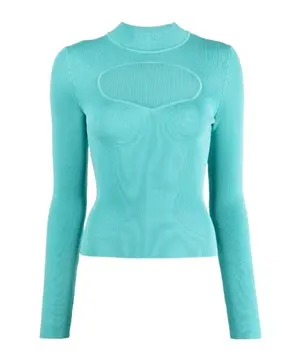 Staud Cara Cut-out Detail Top - Blue