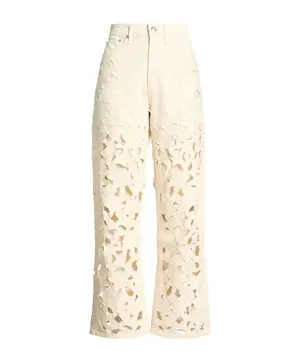 Rag & Bone Plain Colour Denim Trousers - White