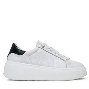 TWINSET Contrasting-heel Leather Trainers