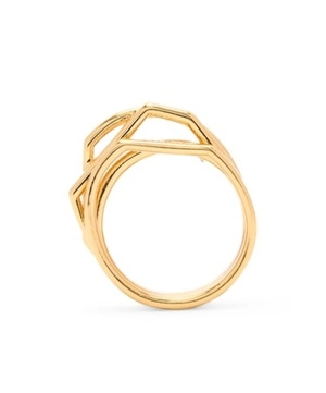 Loewe Stacked Ring In Sterling Silver