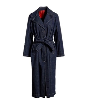 MAXCO. Denim Trench Coat - Black