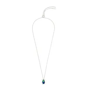 Loewe Scarabeo Necklace - Silver/blue