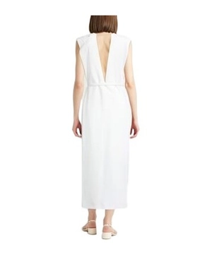 Sportmax Sleeveless Midi Dress With Deep Neckline