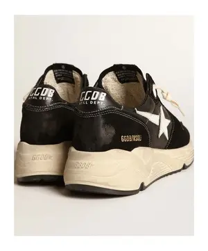 GOLDEN GOOSE Running Sole Sneakers In Nappa Leather And Suede - Black