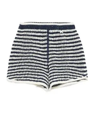 PALM ANGELS Striped Knit Shorts