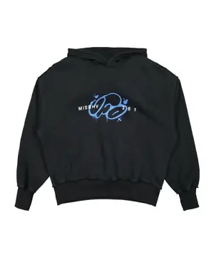 MISBHV X Ufo361 Logo Printed Long Sleeved Hoodie - Black