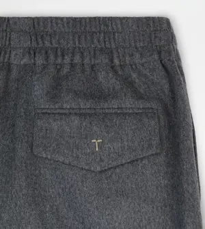 TOD'S Tailored Elasticated Waist Trousers With Embroidered Detail