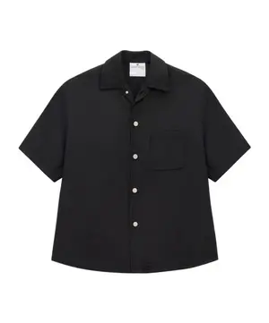 COURREGES Skater Retro Twill Shirt - Black