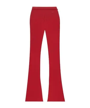 COURREGES Reissue Ribbed Flared Trousers - Red