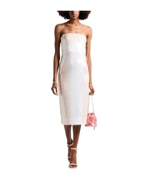 Sportmax Two-tone Strapless Sequin Dress