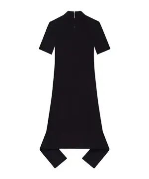COURREGES Scuba Mini Dress With Embroidered Logo